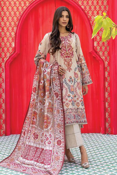 3 Piece Unstitched | Essentials | Suits | Fabrics | Global | Khaadi