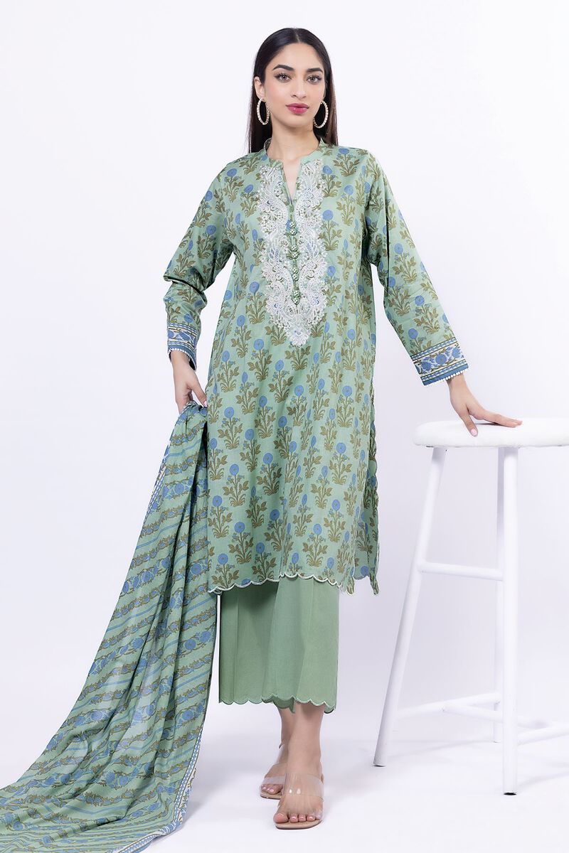 Buy Fabrics 3 Piece | 0.0 N/A | SS2213C-VG_MULTI | Khaadi Global